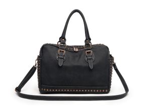 4036673238682 - Schultertasche Madrid Damen Gr B H T 34cm x 24cm x 12cm onesize schwarz Lederimitat COLLEZIONE ALESSANDRO Taschen mit 2 Seitenfächern