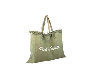 4036673236251 - Schultertasche ALLGÄU REBELL Viva la Wiesn Damen Gr B H T 52cm x 37cm x 5cm onesize grün Baumwolle Taschen perfekt zum Dirndl fürs Oktoberfest