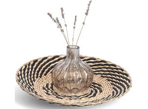 4003368270296 - Dekoschale ZELLER PRESENT beige (natur schwarz) Papier Dekoschalen Ø 35 cm Papiergeflecht