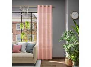 4006470481468 - Vorhang NEUTEX FOR YOU Libre-ECO Gr 1 orange (koralle) B142cm H245cm Jacquard Polyester Gardinen 4006470481468 - Vorhang NEUTEX FOR YOU Libre-ECO Gr 1 orange (koralle) B142cm H245cm Jacquard Polyester Gardinen