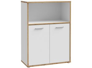 5904767848545 - Kommode Keflav weiß (weiß artisan eiche) B845cm H1151cm T415cm Spanplatte Sideboards Breite 845 cm