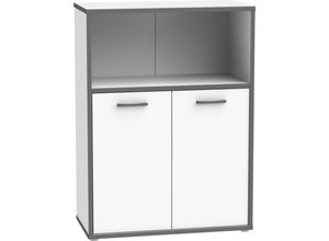 5904767826833 - Kommode Keflav weiß (weiß uni wolfram grau) B845cm H1151cm T415cm Spanplatte Sideboards Breite 845 cm 5904767826833 - Kommode Keflav weiß (weiß uni wolfram grau) B845cm H1151cm T415cm Spanplatte Sideboards Breite 845 cm