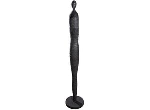 4063387576854 - Dekofigur CASABLANCA BY GILDE Skulptur groß Lorient schwarz schwarz B24cm H134cm T24cm Ø24cm Kunstharz Dekofiguren