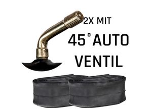 4250845943239 - Fahrradschlauch universal Fahrrad 2 Schläuche 10 11 12 125 x 160 - 240 Autoventil 45° Winkel 34 mm