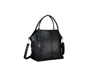 4036673265947 - Schultertasche Basilico Damen Gr B H T 35cm x 31cm x 20cm onesize schwarz Polyurethan (PU) COLLEZIONE ALESSANDRO Taschen mit viel Platz und langem Gurt