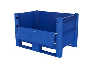 4260288110020 - Großbehälter aus Polyethylen Inhalt 500 l Ausführung 2 Kufen 1 Seitenklappe ab 6 Stk kaiserkraft