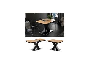 4066731461806 - Esstisch Chinto Eiche Schwarz 120 x 80 cm