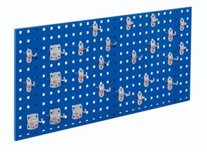 4251142243657 - Systeme ®RasterPlan Einsteigerset #8 1x Lochplatte 1000x450mm 1x Werkzeughaltersortiment 25-teilig Enzianblau RAL 5010