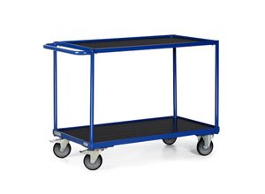 4053289001967 - Bakoprotaurus Protaurus Tischwagen F300 mit Bordkante 2 Ladeflächen und waagerechtem Schiebegriff 850x500mm