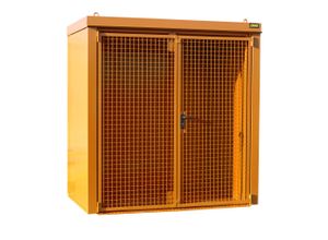 4052462059597 - Gasflaschencontainer BAUER GFC-B M1 B 1175 x T 2120 x H 2265 für 28 Gasflaschen feuerbeständig abschließbar orange
