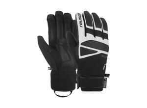 4060485517451 - Skihandschuhe REUSCH Thunder R-TEX XT Damen Gr 10 schwarz-weiß (weiß schwarz) 80% Polyester 14% Ziegenleder 3% Polyurethan 3% Elasthan unifarben Klassisch Handschuhe mit wasser- und winddichter Membran