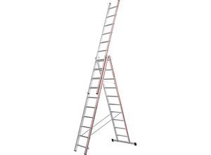 4019502339200 - Mehrzweckleiter dreiteilig 3x10 Sprossen Länge eingef 291 m   ausgef 711 m - Hymer