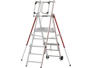 4019502353596 - Plattformleiter Protect+ mit Teleskopausleger und Sicherheitstüren 3-5 Sprossen