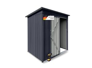 4250263781819 - Albatros Profi Gerätehaus S – verzinktes Metall in Anthrazit (RAL 7016) 165x86x174cm 24m³ Schloss & Werkzeughaken wetterfest Geräteschuppen 4250263781819 - Albatros Profi Gerätehaus S – verzinktes Metall in Anthrazit (RAL 7016) 165x86x174cm 24m³ Schloss & Werkzeughaken wetterfest Geräteschuppen