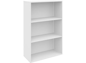 4255607604847 - Aktenregal BORCHARDT MÖBEL Tom weiß (weiß matt) Regale B H T 76cm x 116cm x 35cm offene Fächer Spanplatte Bücherregal für alle Räume geeignet B76cm H116cm T35cm