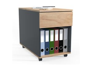 4051814440601 - Rollcontainer Beistellcontainer mit Schubladen Maße ca H 55 x B 39 x T 45 70 cm Bürocontainer - Dalosa 1 Schublade
