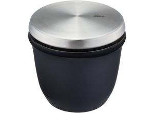 4006664346368 - Salzbehälter GEFU X-PLOSION Lebensmittelaufbewahrungsbehälter Gr H 8 cm grau (schwarz edelstahlfarben) Vorratsdosen Lebensmittelaufbewahrungsbehälter inklusive Holzlöffel