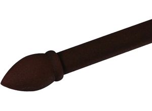 4016318302169 - Gardinenstangen-Endstück Mush Gr 1 braun (rostbraun) H31cm L53cm Ø2cm Gardinenstangenendstücke für Gardinenstangen Ø 20 mm