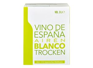 8410702067515 - Vino de Espana Airen Blanco weiß trocken 11 % Vol 3 Liter Bag in Box - Inhalt 2 Flaschen