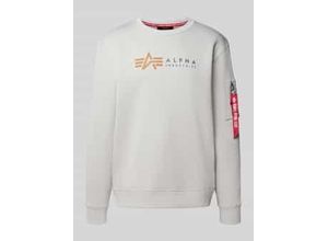 4059146678303 - Sweatshirt mit Label-Print und Reißverschlusstasche