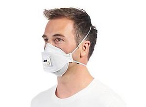 4054596315129 - Atemschutzmaske Aura™ Cool Flow™ 9322+ Typ FFP2 94 % Partikelfilterung mit Ventil 3-teiliges Design flach faltbar weiß 10 Stück