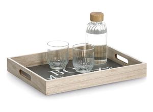 4003368151540 - Tablett ZELLER PRESENT grau (anthrazit) B30cm H5cm L40cm MDF Tabletts mit Aufdruck Bon Appetit 2 Grifflöcher 4003368151540 - Tablett ZELLER PRESENT grau (anthrazit) B30cm H5cm L40cm MDF Tabletts mit Aufdruck Bon Appetit 2 Grifflöcher