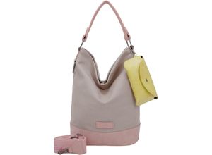 4059065259270 - Schultertasche FRITZI AUS PREUSSEN Izzy07 Olga Damen Gr B H T 17cm x 37cm x 27cm beige Baumwolle mehrfarbig Taschen aus veganen und recycelten Materialien