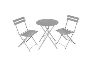 4250772360246 - Vanage Stahl Bistro Balkon Set grau versch Farben