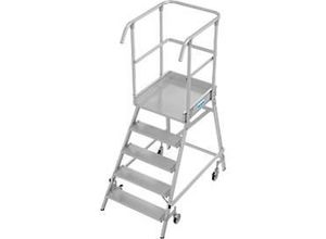 4009199821034 - Fahrbare Podestleiter Krause Stabilo Professional einseitig begehbar 1x5 Stufen 600 x 700 mm Plattform 3200 mm Arbeitshöhe