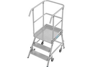 4009199821010 - Fahrbare Podestleiter Krause Stabilo Professional einseitig begehbar 1x3 Stufen 600 x 700 mm Plattform 2750 mm Arbeitshöhe