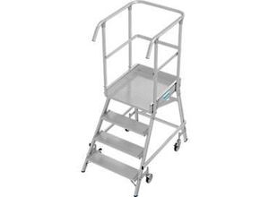 4009199821027 - Fahrbare Podestleiter Krause Stabilo Professional einseitig begehbar 1x4 Stufen 600 x 700 mm Plattform 3000 mm Arbeitshöhe