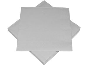 4018164232416 - Servietten BASIC silber (BT 33x33 cm)