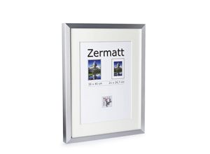 4250101329203 - Bilderrahmen ZERMATT silber (BHT 32x42x4 cm) BHT 32x42x4 cm grau Fotorahmen