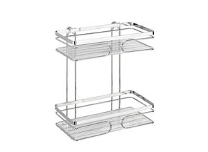 4008838204108 - Wandregal WENKO Premium Regale Gr B H T 135 cm x 27 cm x 24 cm silberfarben (glänzend) Hängeregale Regale 2 Etagen