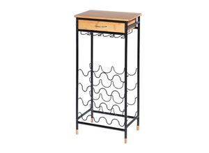 4008838249109 - Weinregal Loft schwarz braun 480 x 300 x 950 cm 4008838249109 WENKO
