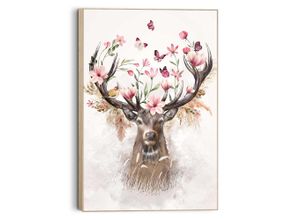 8714597637717 - Bild SWEET DEER (BHT 60x90x3 cm) BHT 60x90x3 cm bunt Kunstdruck Gemälde Wandbild