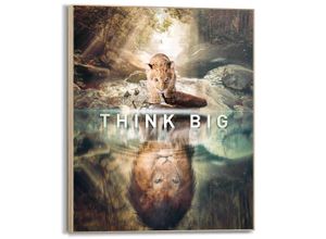8714597637670 - Bild THINK BIG (BHT 40x50x3 cm) BHT 40x50x3 cm bunt Kunstdruck Gemälde Wandbild