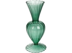 8719533385301 - Vase RETRO grün (BHT 10x20x10 cm) BHT 10x20x10 cm grün Blumenvase Blumengefäß