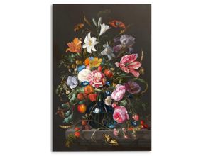 8714597610550 - Glasbild VAAS MET BLOEMEN (BHT 78x116x120 cm) BHT 78x116x120 cm bunt Acrylglasbild