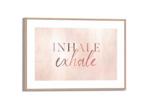 8714597664027 - Bild mit Rahmen REINDERS Inhale Exhale beige (farbe bild(er) beige) B30cm H20cm T16cm Holzwerkstoff Bilder