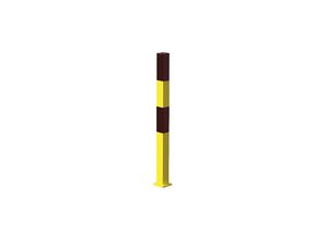 4055381105826 - Sperrpfosten aus Stahl zum Aufdübeln 70 x 70 mm schwarz-gelb kaiserkraft