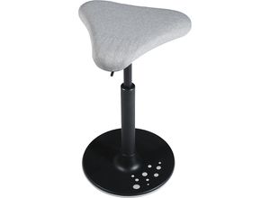 4014296954486 - Hocker SITNESS H Modell H1 mit Triangelsitz Bezug grau-gemustert Sohle grau Topstar