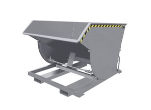 4052462019393 - eurokraft pro Kippbehälter schmale Ausführung Volumen 15 m³ Traglast 3000 kg grau RAL 7005