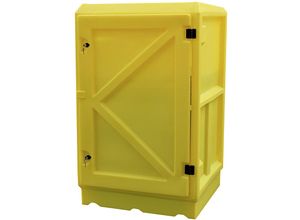5060399593281 - Umweltschrank aus PE Auffangvolumen 100 l 1 PE-Wannenrost 1 GFK-Fachboden HxBxT 1520 x 920 x 740 mm kaiserkraft