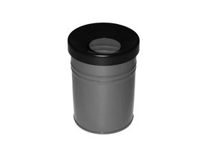 4260058004726 - Abfallbehälter selbstlöschend Volumen 24 l HxØ 370 x 295 mm neusilber kaiserkraft