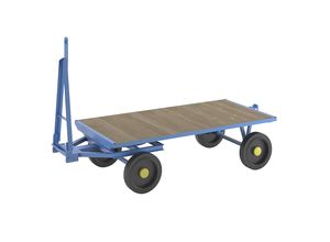 4061753277671 - eurokraft pro Schlepperanhänger Drehschemel-Lenkung Tragfähigkeit 2 t Ladefläche 2 x 1 m lichtblau