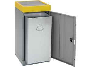 4031068149086 - Wertstoffsammler mit Flügeltür einzeln Volumen 70 l Deckelfarbe Gelb kaiserkraft