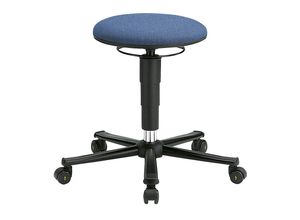 4016849305622 - ESD Drehhocker Stoff mit Rollen blau