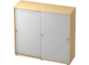 4032062181638 - ANNY-AC - Schiebetürenschrank mit Akustik-Rückwand 2 Fachböden Mitteltrennwand Ahorn-Dekor kaiserkraft