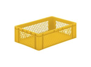 4031022090454 - Euro-Format-Stapelbehälter Wände durchbrochen Boden geschlossen LxBxH 600 x 400 x 175 mm gelb VE 5 Stk kaiserkraft